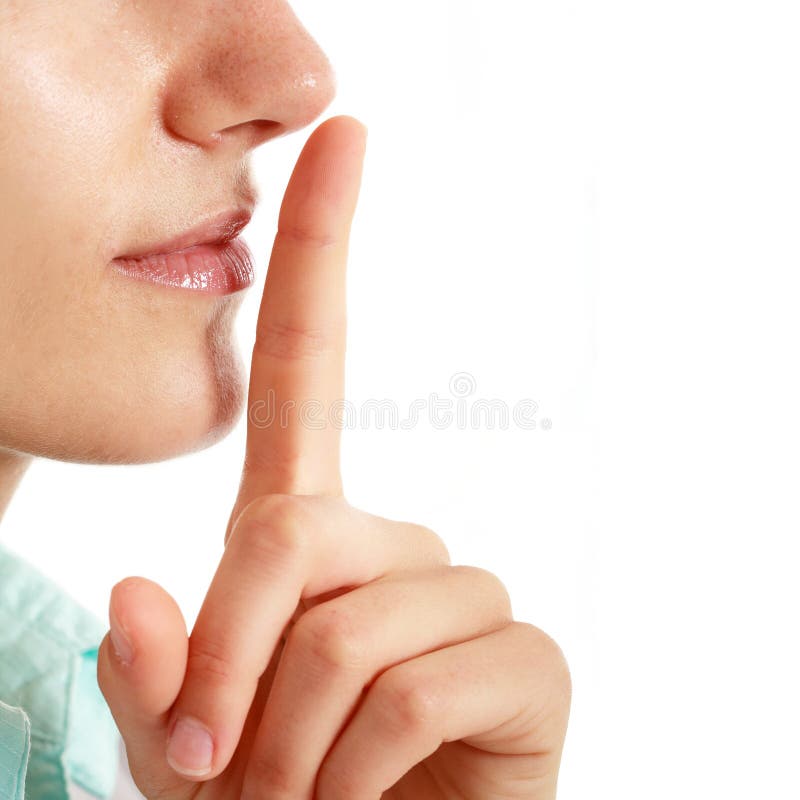Woman silence stock photo. Image of speechless, young - 19909700