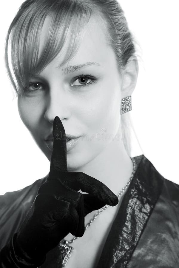 Silence stock photo. Image of girl, smile, face, beauty - 4322784