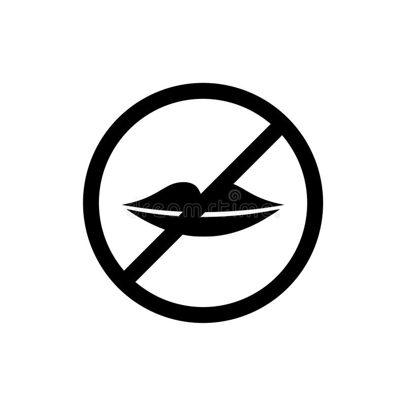 Silence icon with shadow stock illustration. Illustration of human ...