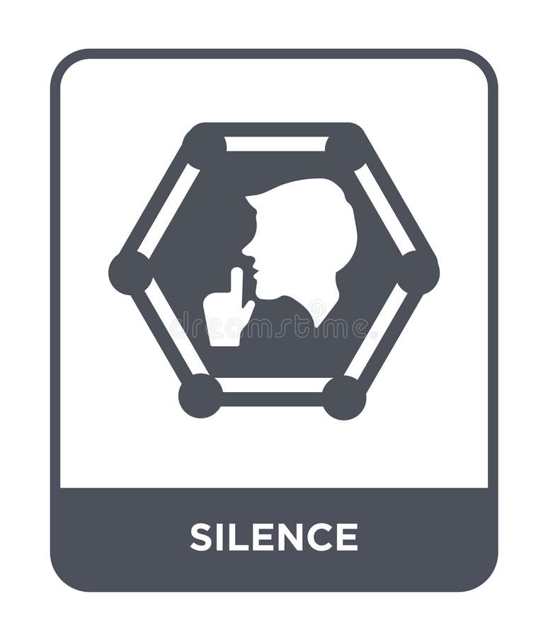 Silence icon with shadow stock illustration. Illustration of human ...
