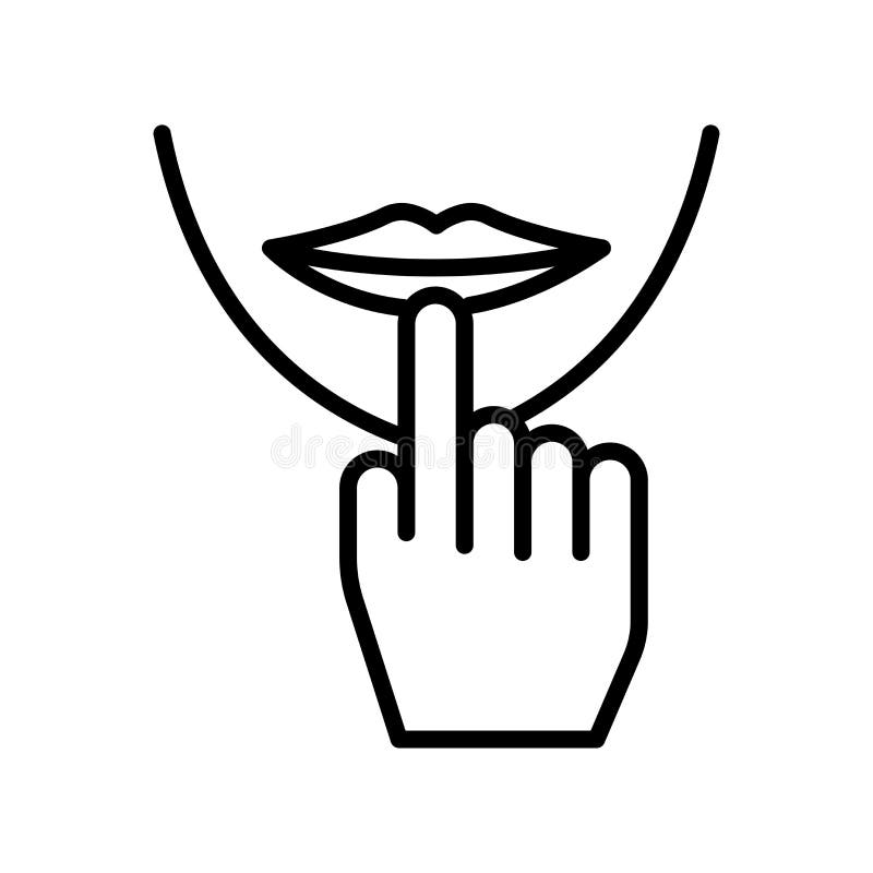 Silence Icon Vector Sign and Symbol Isolated on White Background Stock ...