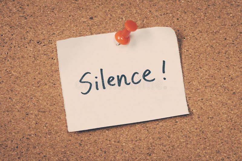 Silence stock image. Image of silent, sign, message, hush - 64928845