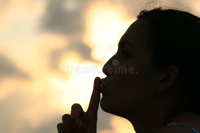 Silence shh stock photo. Image of pretty, girls, muted - 8178856