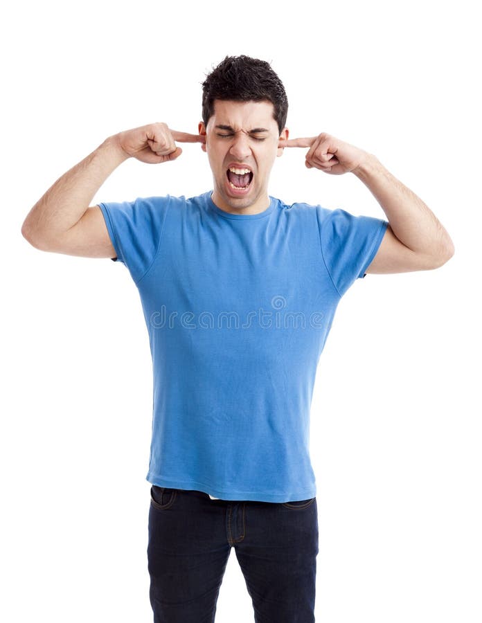 Silence Please!!! stock image. Image of loud, blue, deaf - 19368875
