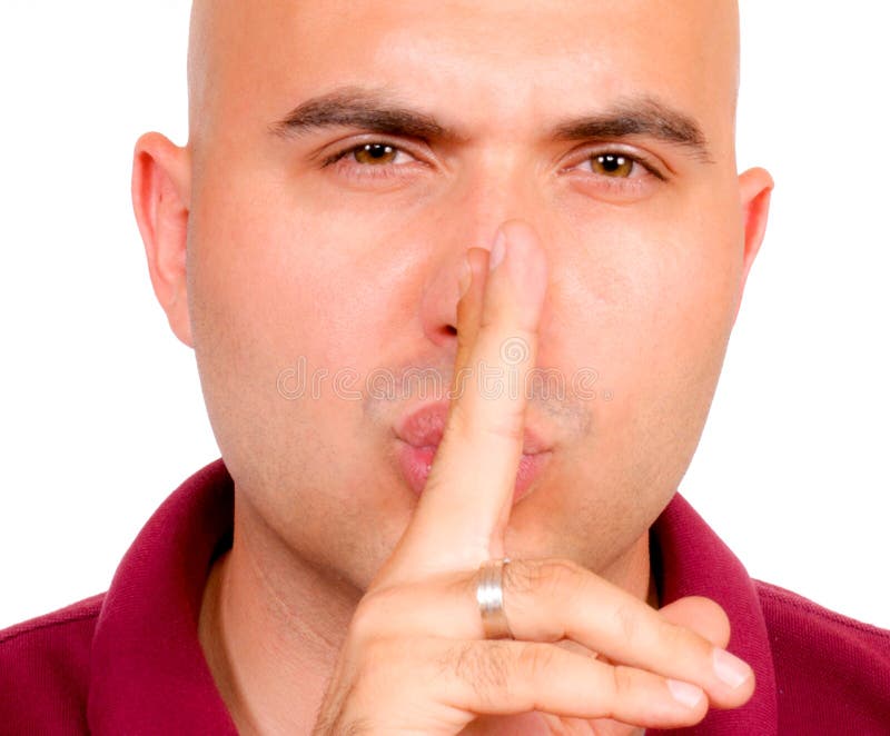 Silence please stock photo. Image of color, isolated - 25645690