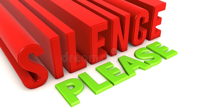 Silence please stock illustration. Illustration of quiet - 42642780