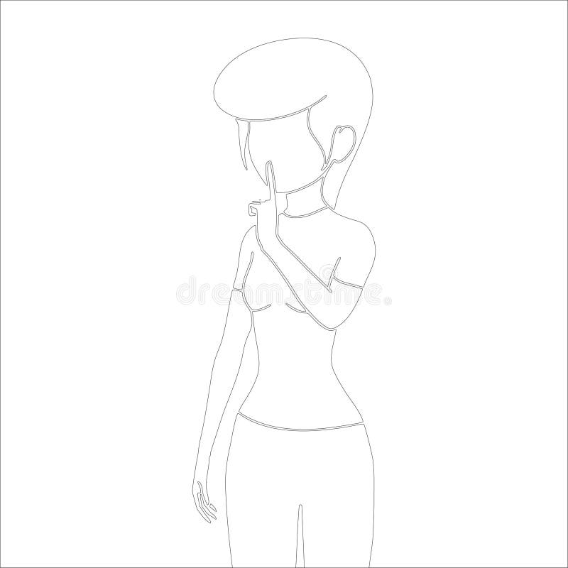 Silent Coloring Page Stock Illustrations – 19 Silent Coloring Page ...