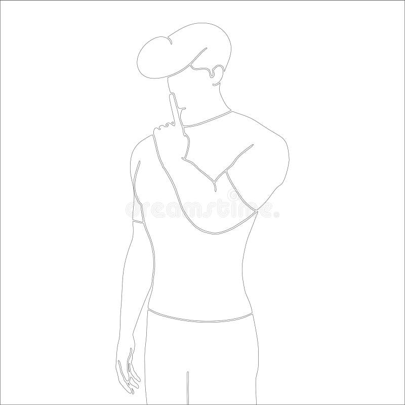 Silent Coloring Page Stock Illustrations – 19 Silent Coloring Page ...