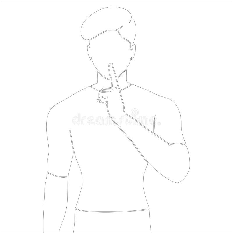 Silent Coloring Page Stock Illustrations – 19 Silent Coloring Page ...