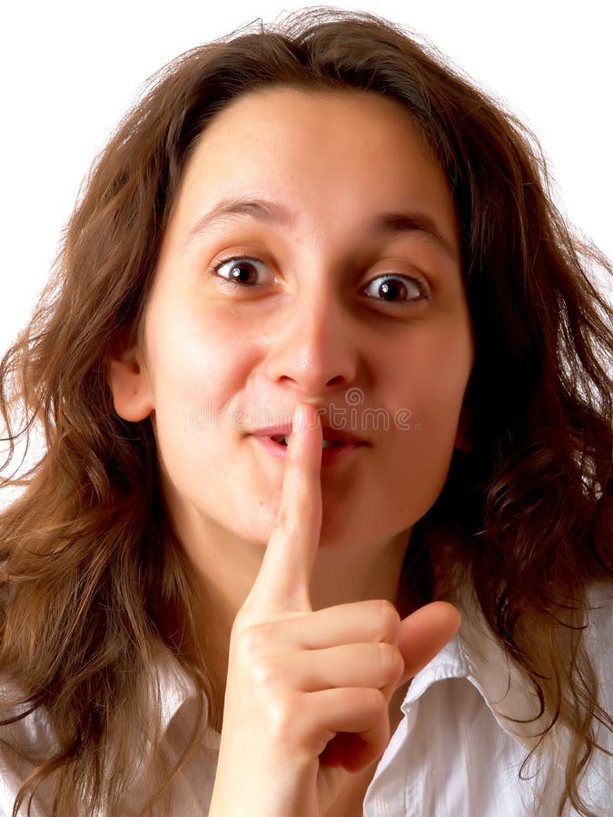 Silence sign stock photo. Image of finger, cute, friendly - 4245632