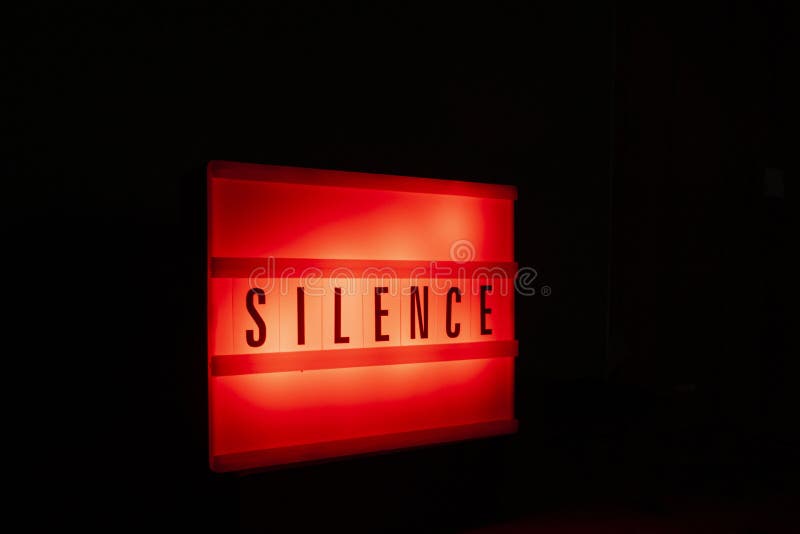 Silence sign stock photo. Image of label, design, concept - 198398756