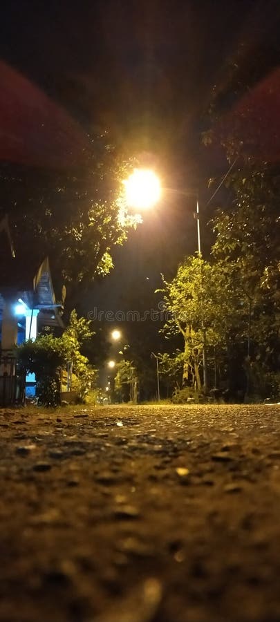 Silence on a Silent Night in a Village Full of Light Stock Photo ...