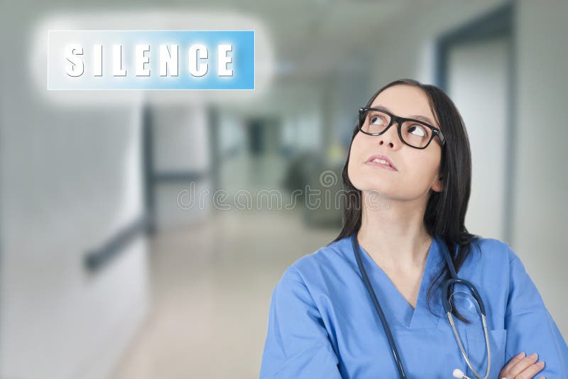 Silence stock image. Image of portrait, healthcare, gesture - 69285557