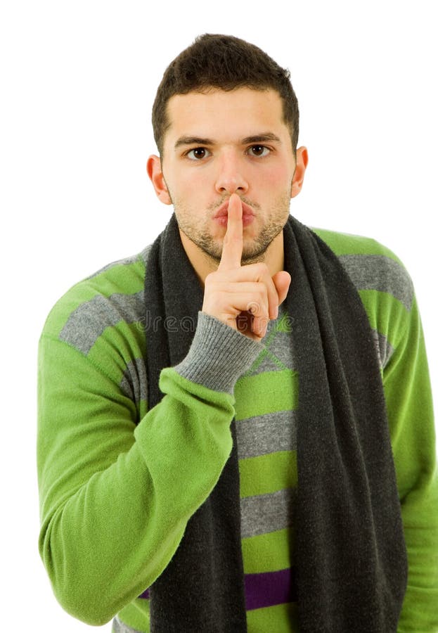 Silence stock photo. Image of male, hush, confident, people - 33667392