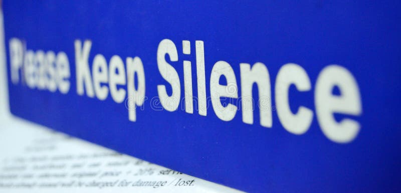 Silence zone stock photo. Image of banner, desk, background - 44468646