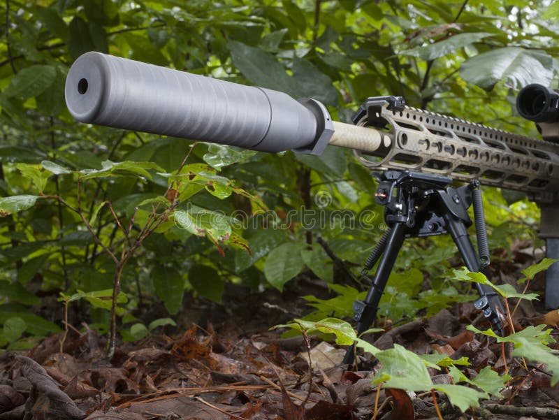 Silencer stock photo. Image of rifle, silencer, barrel - 67720338