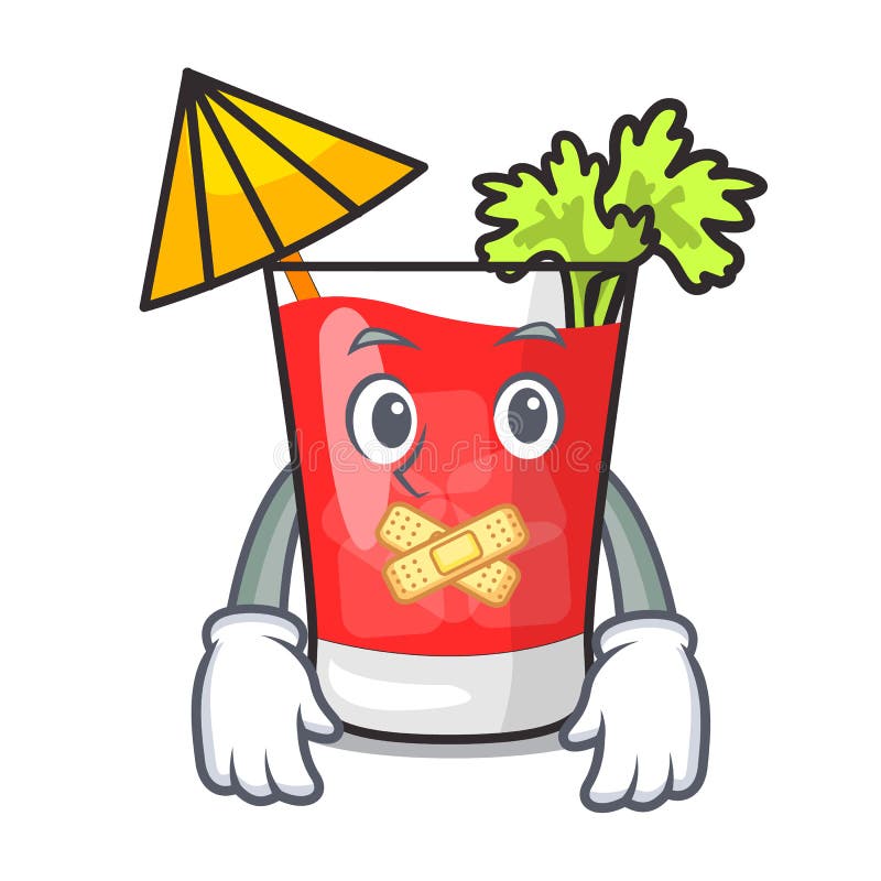 Silent Bloody Mary Mascot Cartoon Stock Vector - Illustration of iced ...