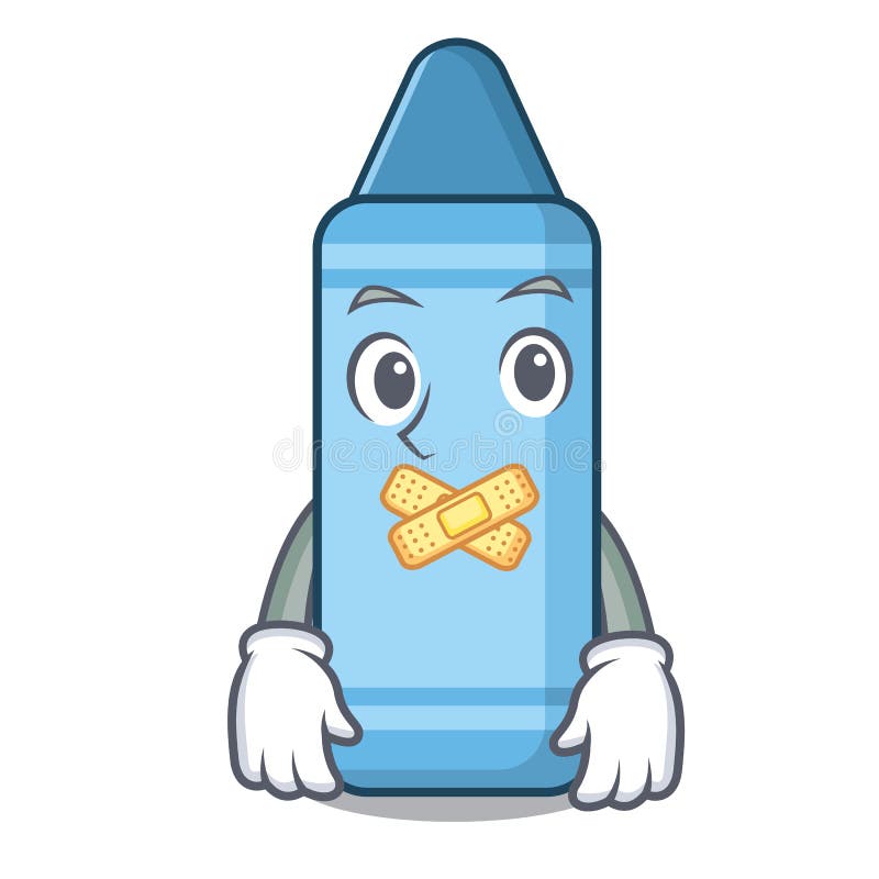 Silent Blue Crayon Above a Cartoon Book Stock Vector - Illustration of ...