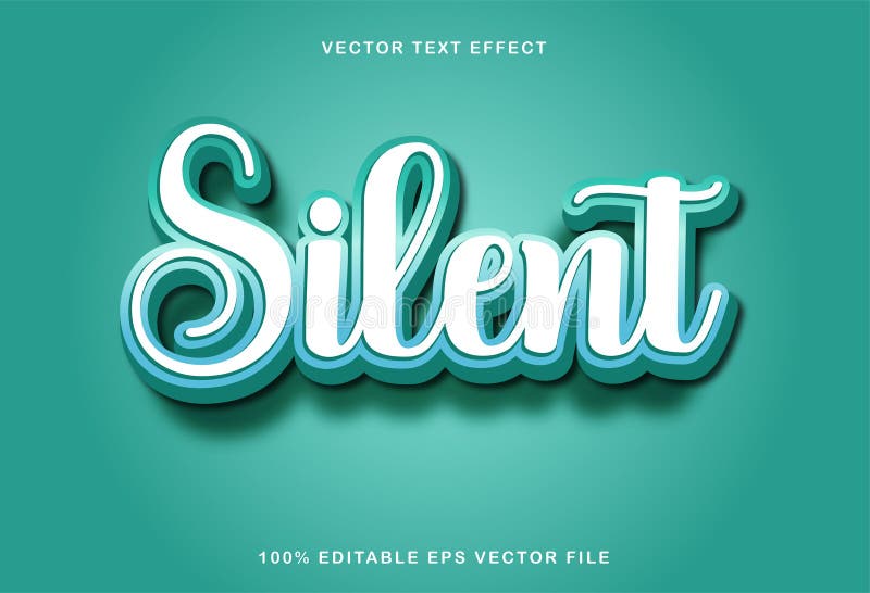 Silent Bold Text Effect Editable Modern Lettering Typography Font Style ...