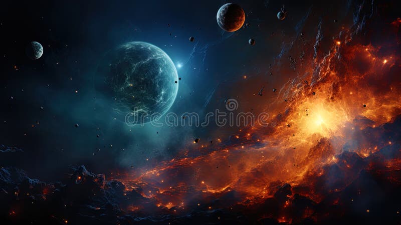 Silent Cosmic Voids, Like the World of Dead and Inanimate Stock Image ...