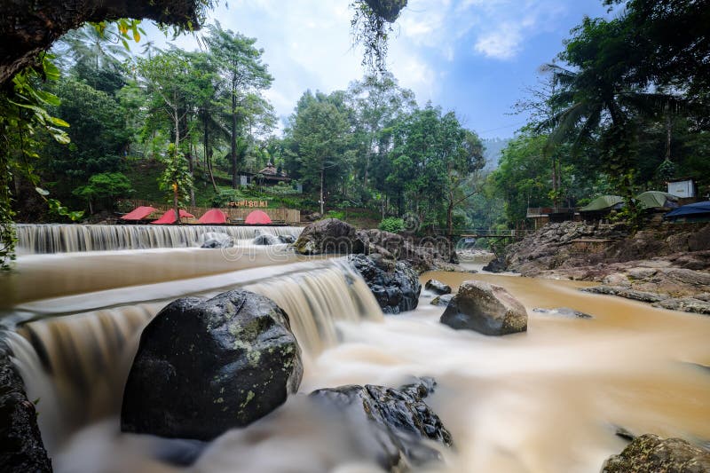Silent Currents after the Rain. Dreamy River in Long Exposure Stock ...