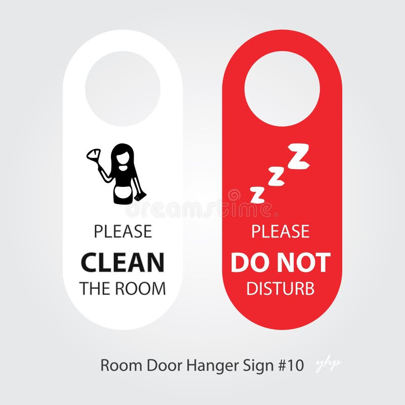 Silent Elegance: Exclusive Two Side Room Door Hanger Vector Editable ...
