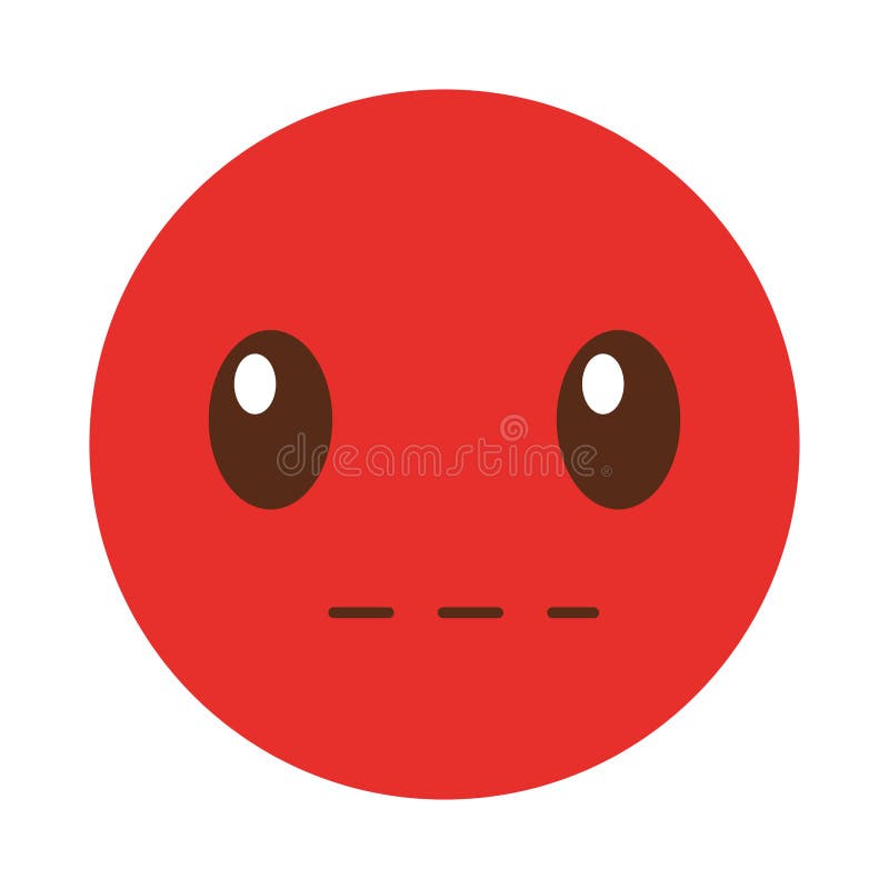 Silent Emoticon Icon, Flat Style Stock Vector - Illustration of sign ...