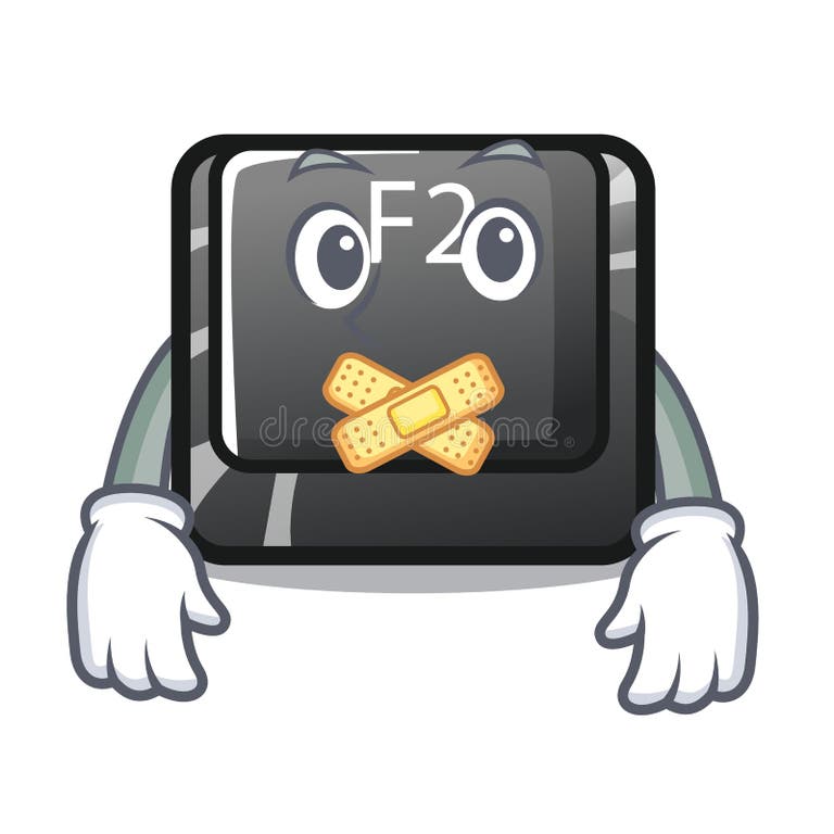 Silent F2 Button on the Mascot Computer Stock Vector - Illustration of ...