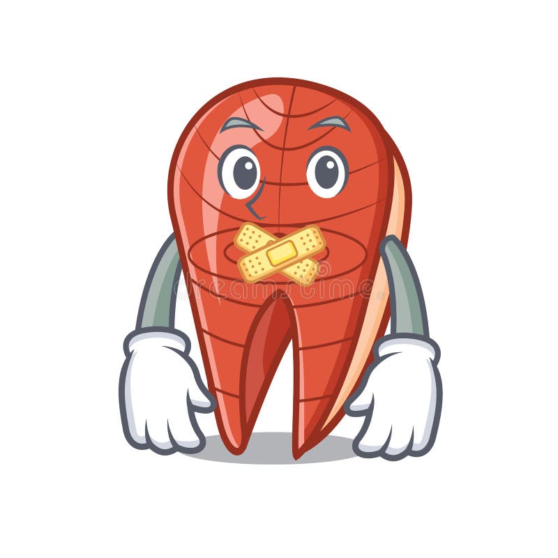 Silent Fish Slice Mascot Cartoon Stock Vector - Illustration of cartoon ...