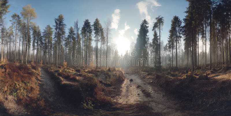 The Silent Forest in Spring is Graced by Stunning, Bright Sun Rays ...