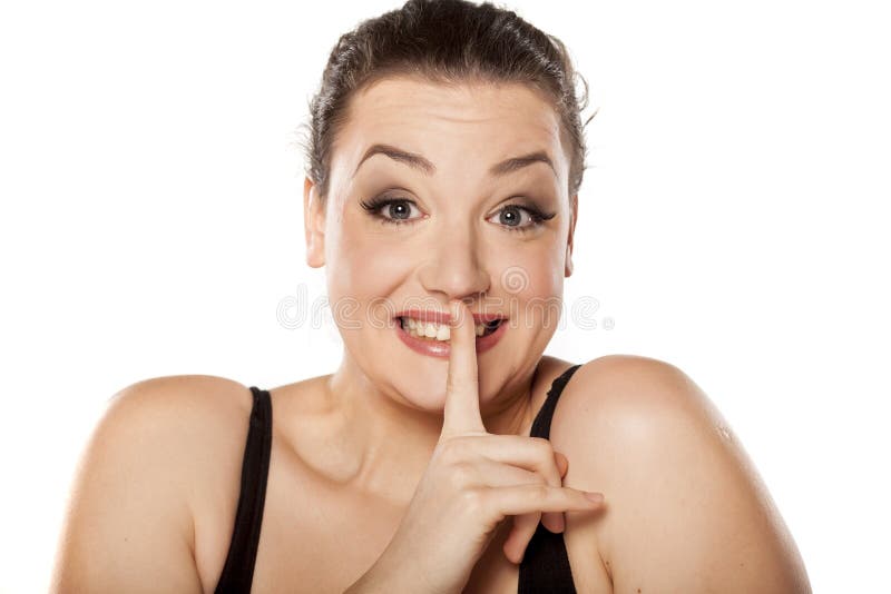 Silent gesture stock photo. Image of caucasian, gesturing - 96860454