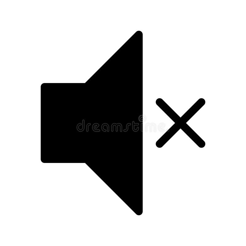 Silent Glyph Flat Vector Icon Stock Vector - Illustration of business ...