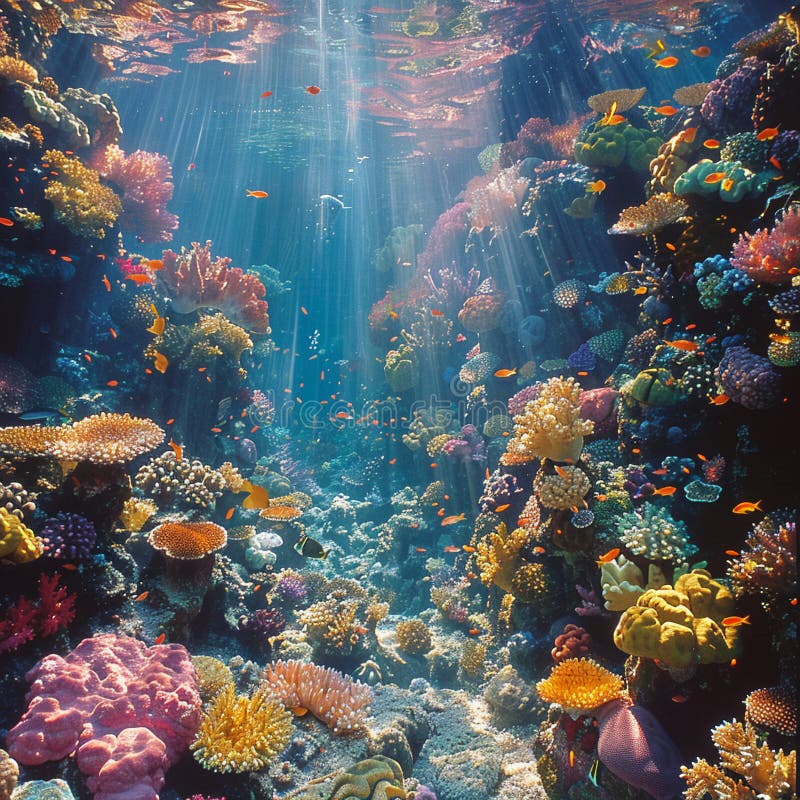 The Silent Growth of a Coral Reef Stock Image - Image of teem ...