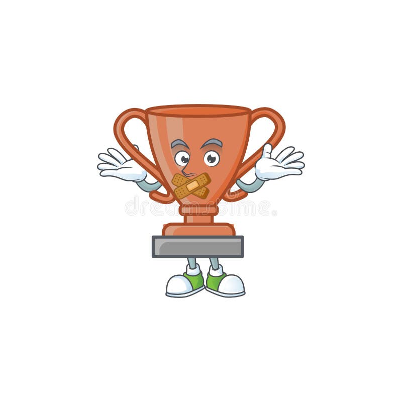 Silent Icon Bronze Trophy in the Cartoon Stock Vector - Illustration of ...