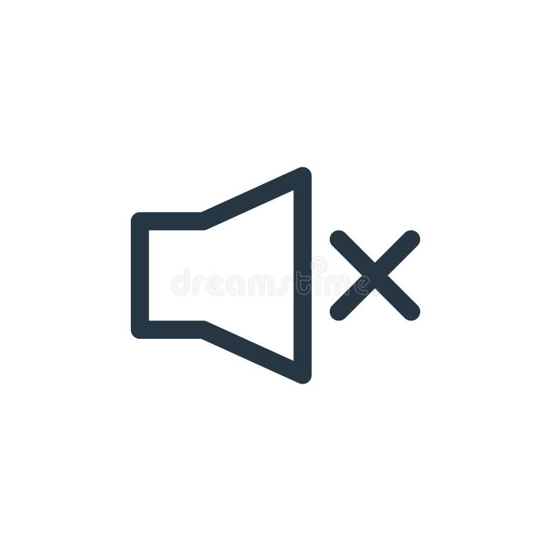 Silent Icon Vector from Basic Ui Concept. Thin Line Illustration of ...