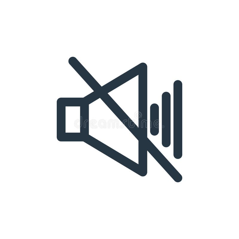 Silent Icon Vector from Basic Ui Concept. Thin Line Illustration of ...