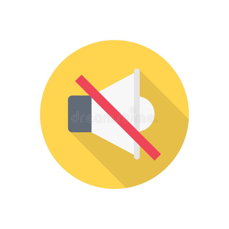 Silent Vector Flat Color Icon Stock Vector - Illustration of silent ...