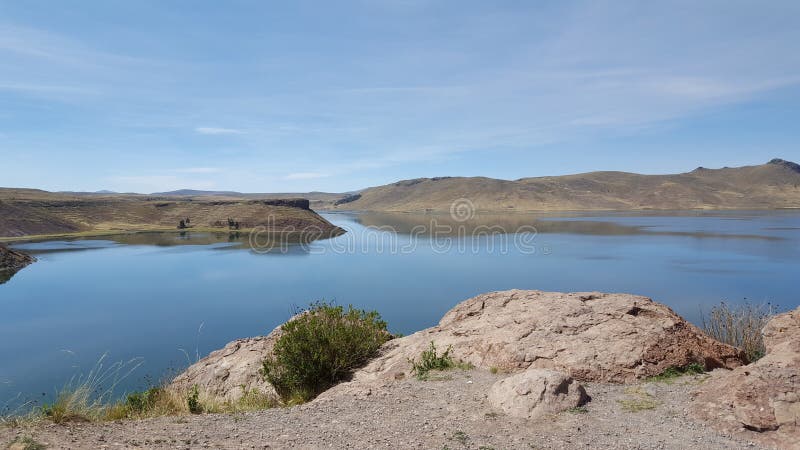 Silent Landscape of Sillustani, Peru Stock Image - Image of rock ...