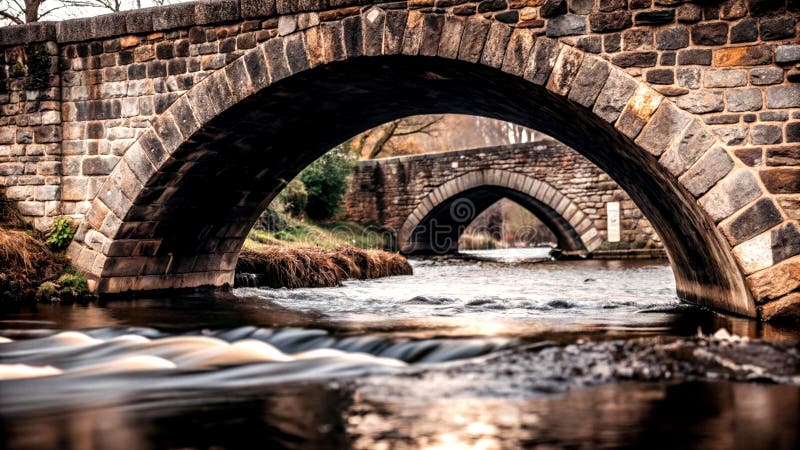 The Silent Language of Time a Centuries-Old Stone Bridge Arcs ...