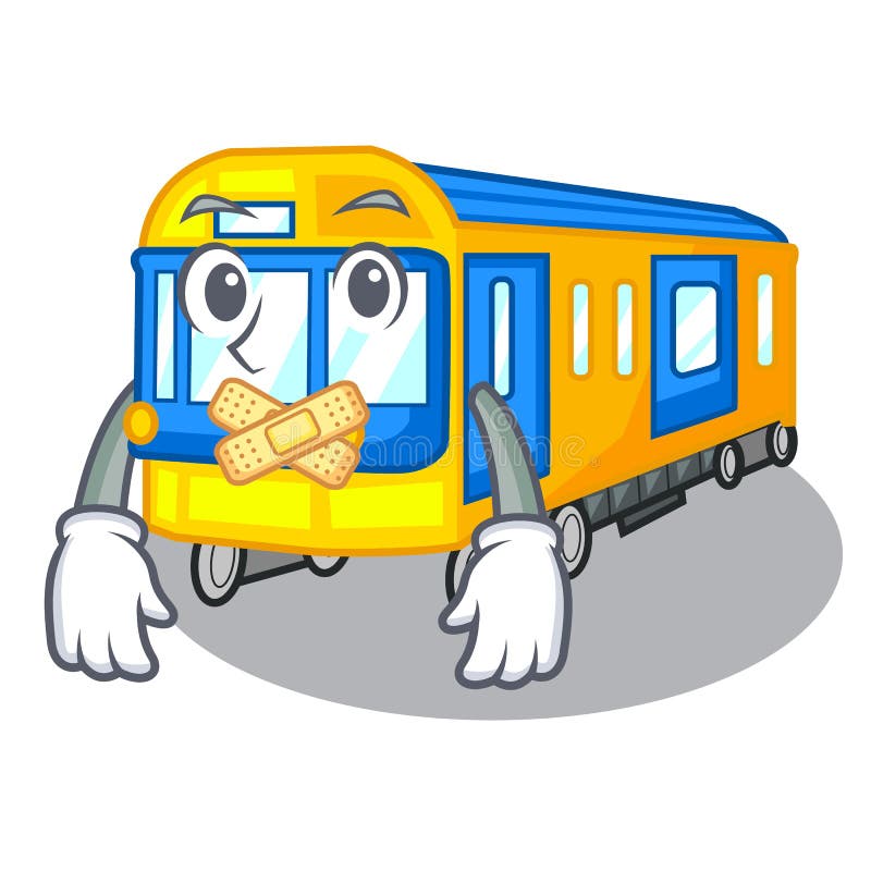 Silent Miniature Subway Train Cartoon Above Table Stock Vector ...