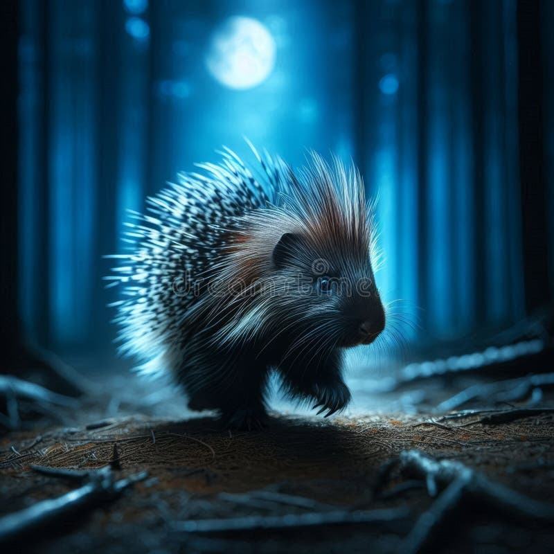 The Silent Observer of the Dark Stock Illustration - Illustration of ...