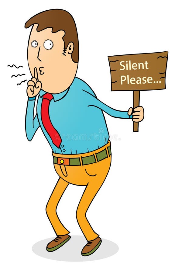 Silent please stock vector. Illustration of communication - 32561528