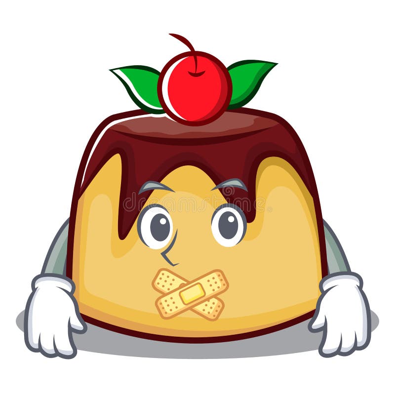 Silent Pudding Character Cartoon Style Stock Vector - Illustration of ...