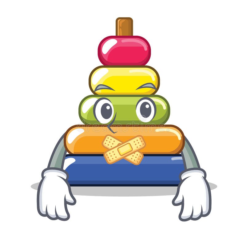 Silent Pyramid Ring Character Cartoon Stock Vector - Illustration of ...