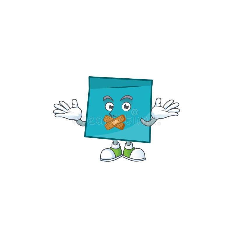 Silent Rectangle Sticker Paper in Cartoon Character Stock Vector ...