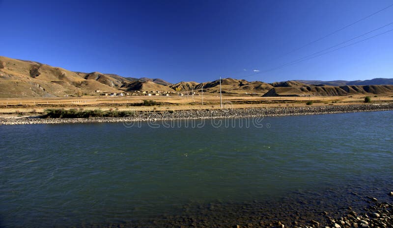 Silent river stock image. Image of flow, blue, cold, green - 12636233