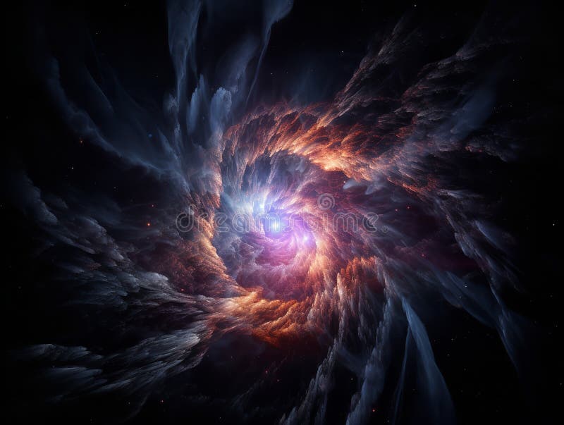 The Silent Roar of a Distant Supernova Stock Illustration ...