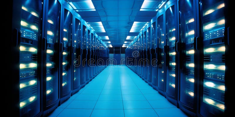 Silent Servers Rows of S Servers Process Quietly Powering the Emerging ...