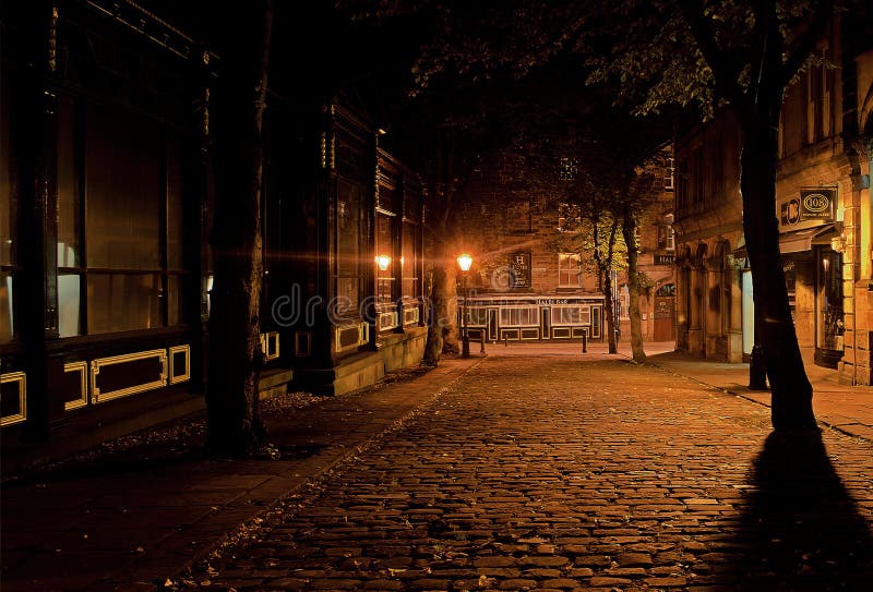 Silent Street during Night stock photo. Image of night - 83017374
