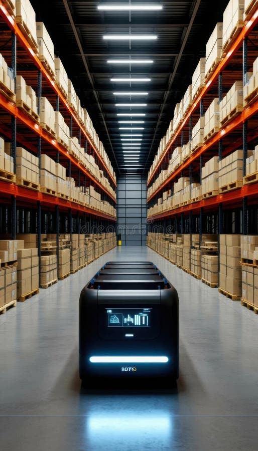 Silent Transporter Robots stock illustration. Illustration of processes ...